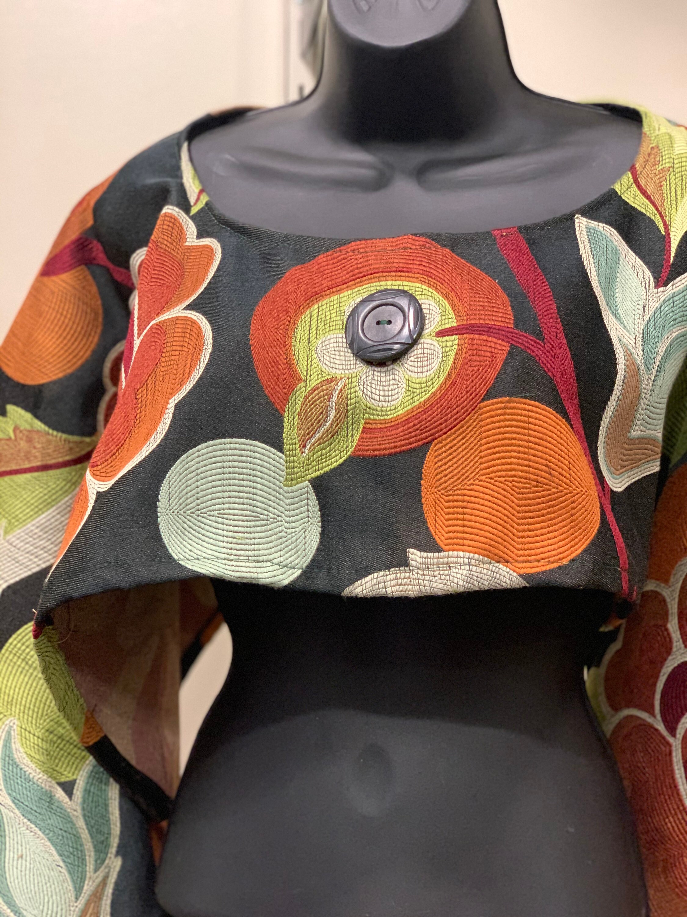 Sankofa Shrug, Bogolan Shrug , African Shrug , Ethnic Shrug , Blue and ...