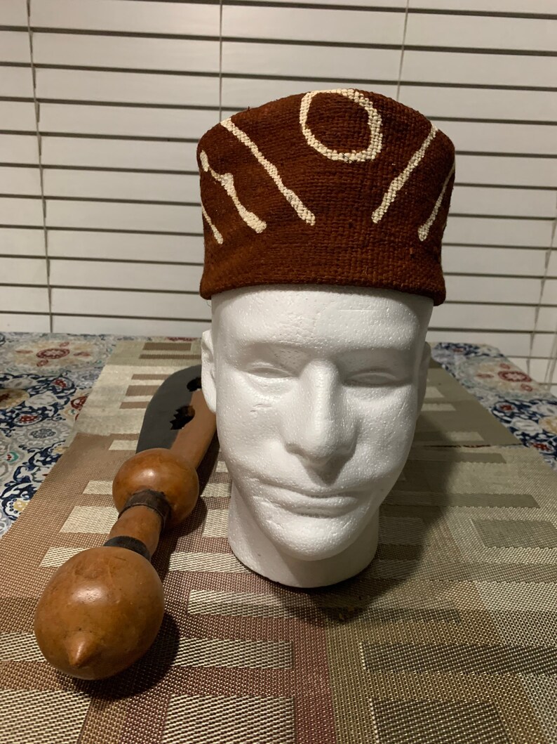 Brown and White Kufi Kufi Men Kufi African Men Hat Unisex - Etsy