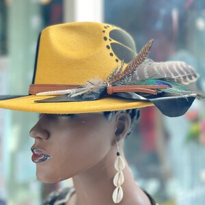 Black and Gold Fedora, Weatern Hat, Cowboy Hat, Designer Hat - Etsy