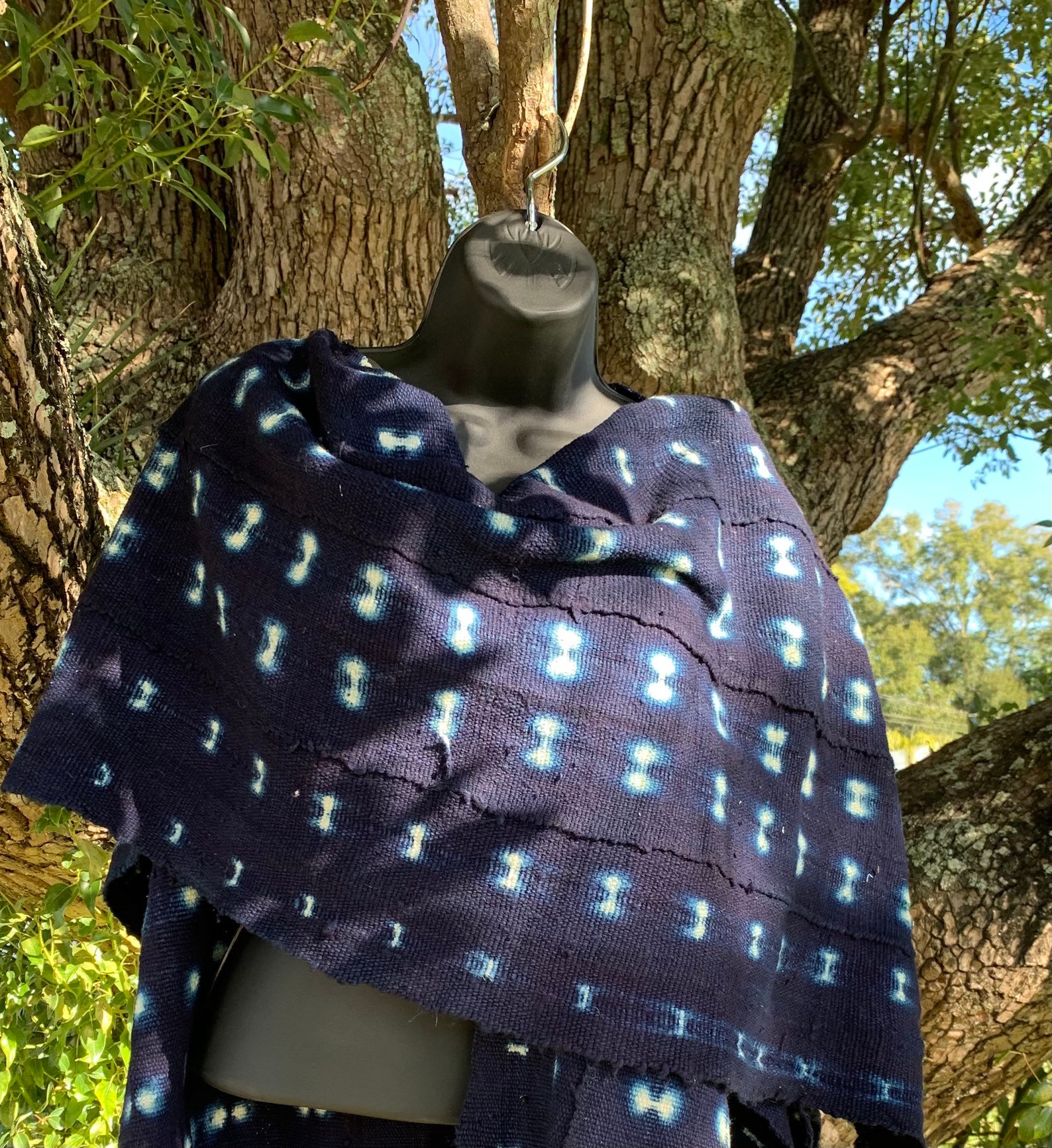 Indigo Shrug Indigo Poncho Indigo Shawl African Poncho - Etsy