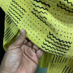 Yellow Mudcloth Shawl, Yellow Bogolan Shawl, African Shawl, African ...