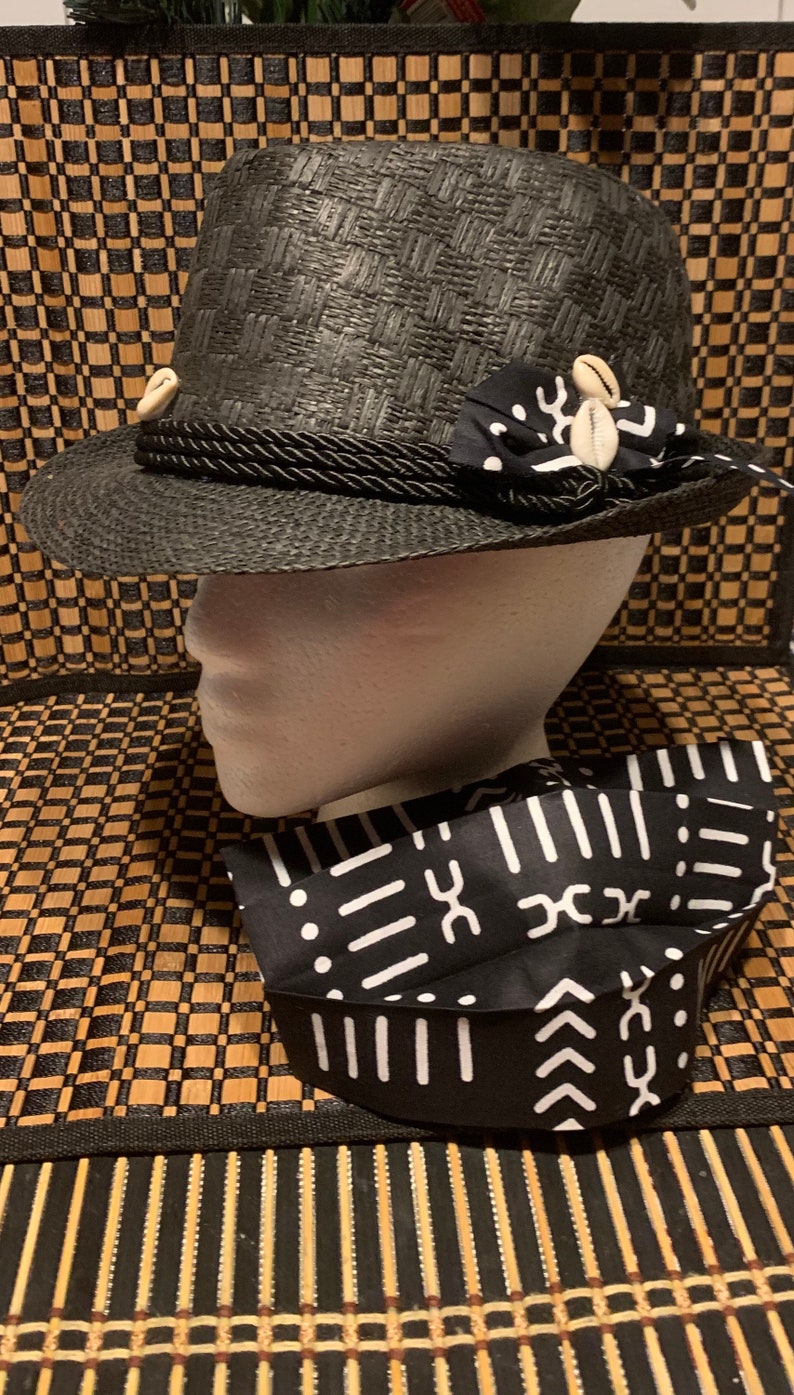 Fedora and Facemask Fedora African Hat and Facemask Hat and - Etsy