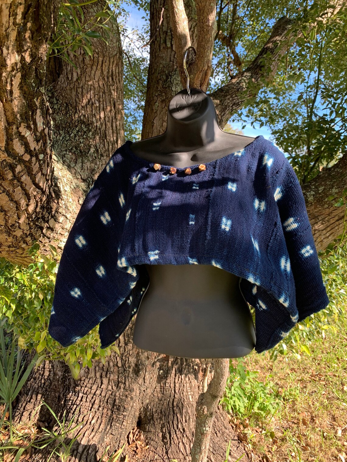 Indigo Shrug Indigo Poncho Indigo Shawl African Poncho - Etsy