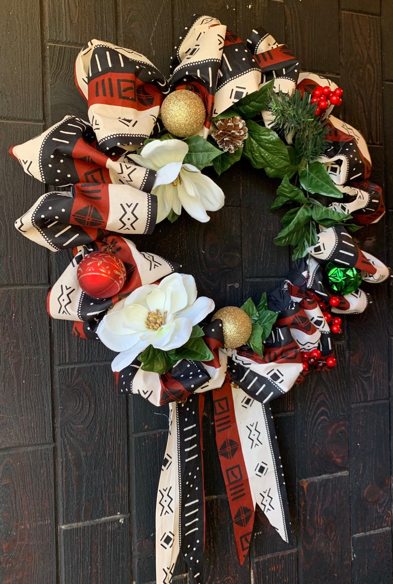 African Christmas Wreath Kwanzaa Black History Wreath Etsy