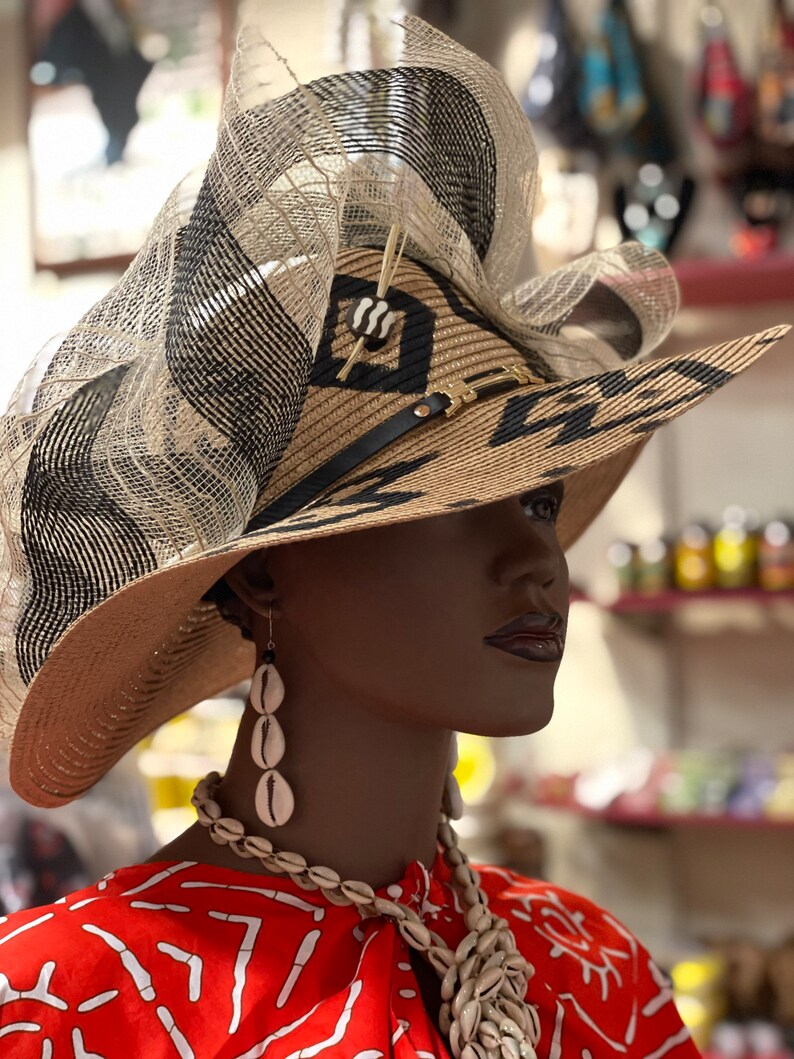 African Zulu Hat, Brown Wide Brim Zulu Hat, African Hat, Ethnic ...