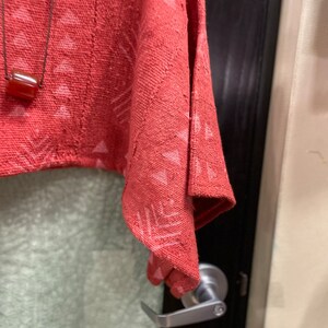 Red Mudcloth Shrug, Coral Shrug, African Shrug, Bogolan Shrug, Mudcloth ...