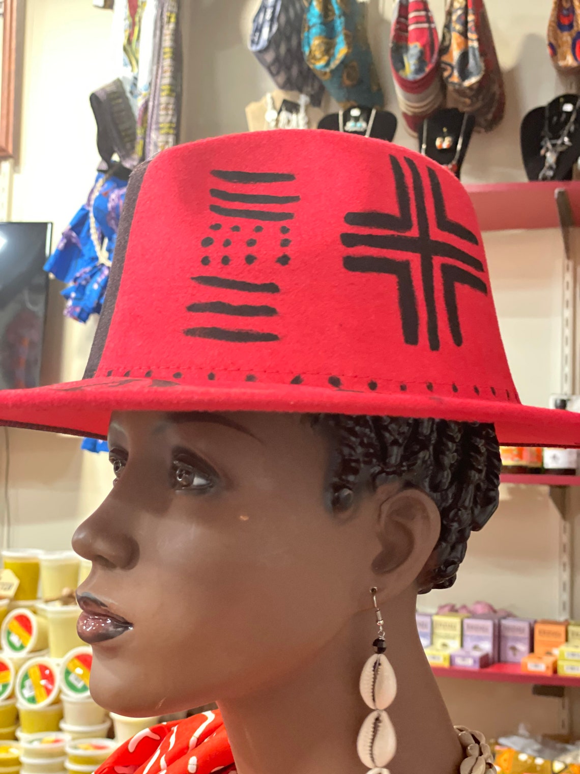 Christmas Fedora Gyname Fedora Red and Black Fedora - Etsy