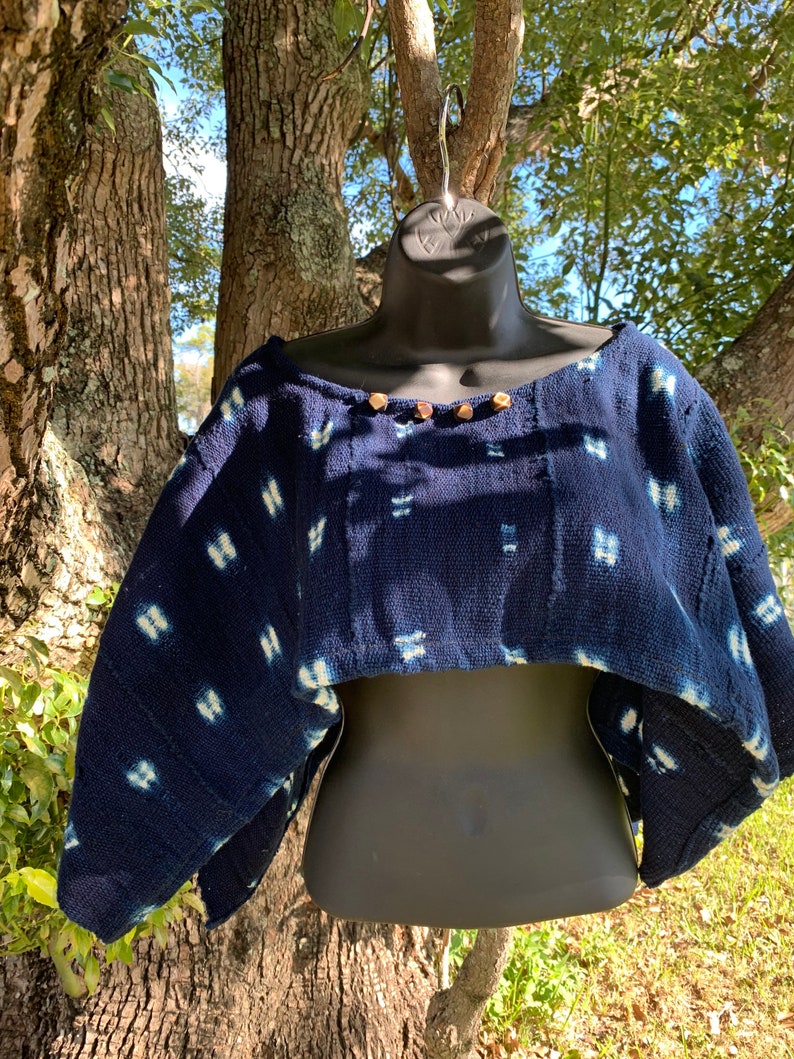 Indigo Shrug Indigo Poncho Indigo Shawl African Poncho - Etsy