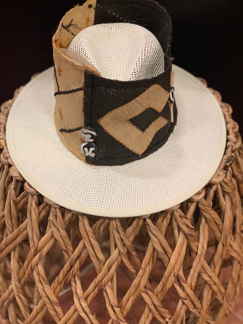 African Funk Hat Natural Straw Hat Zulu Hat Stingy Brim Hat - Etsy