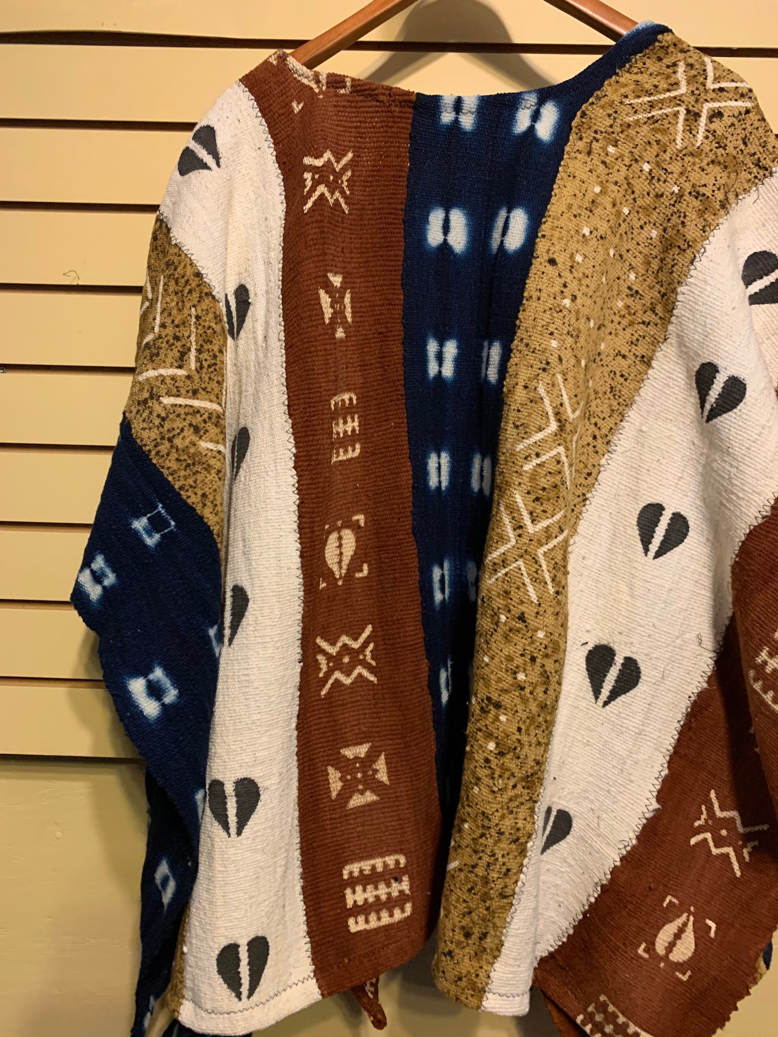 African Shawl, African Wrap, Mudcloth Shawl, Multicolor Mudcloth Shawl ...