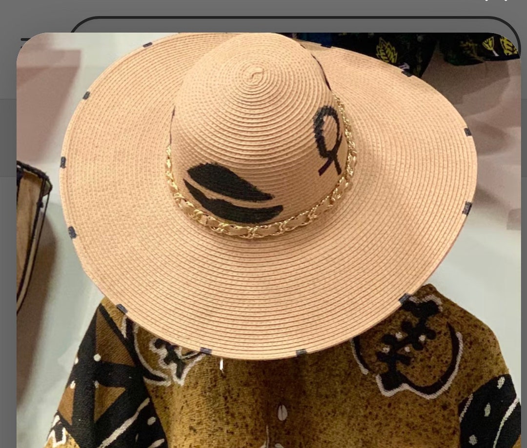 Sun Hat , Cowrie Shell Hat, Ankh Hat,wide Brim Hat - Etsy