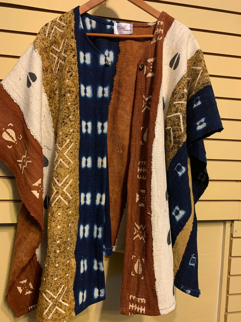 African Shawl, African Wrap, Mudcloth Shawl, Multicolor Mudcloth Shawl ...