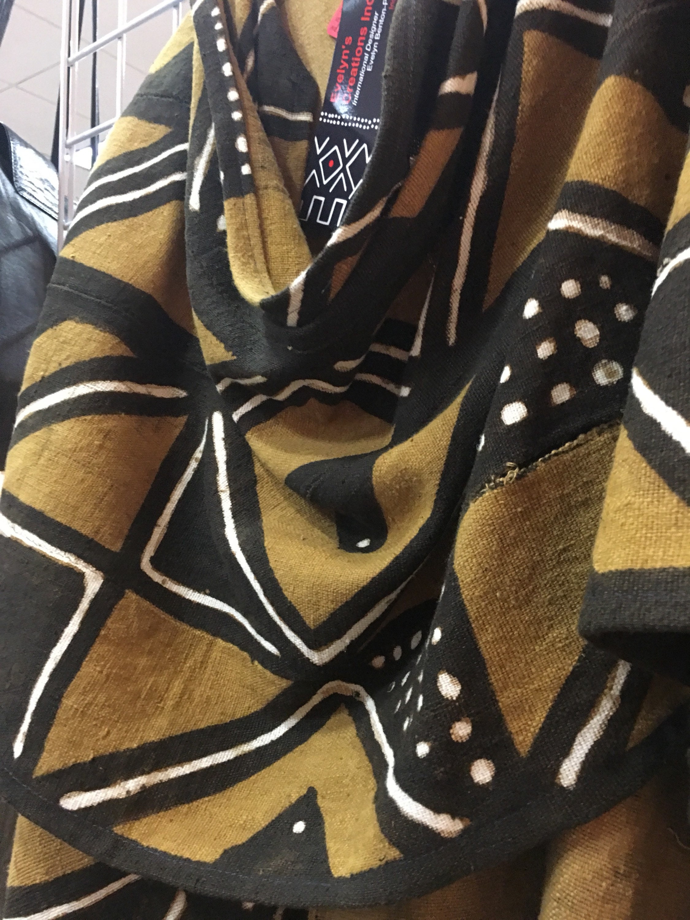 Mudcloth Shawl African Shawl African Cape Bogolan Shawl | Etsy