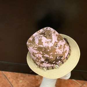 Pink Camo Fedora African Hat, African Fedora Hat, African Funk Hat ...