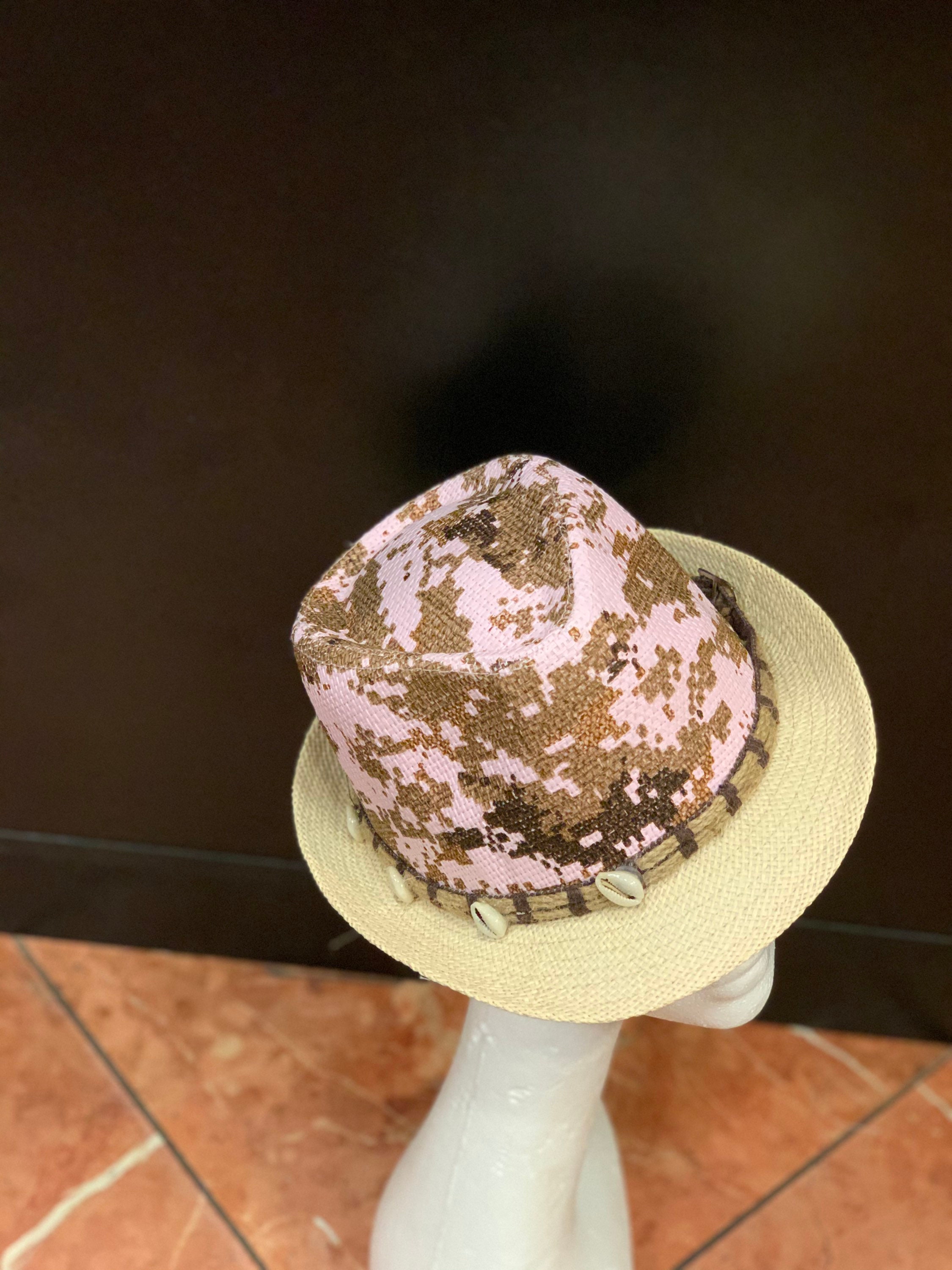 Pink Camo Fedora African Hat African Fedora Hat African | Etsy
