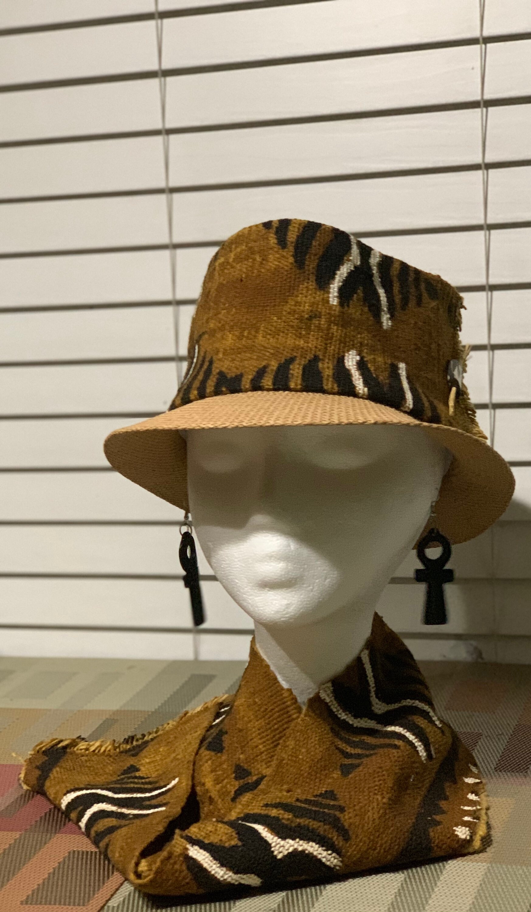 Mudcloth Hat, Fedora , Mudcloth Crown, Zulu Hat, Ethnic Hat, African ...