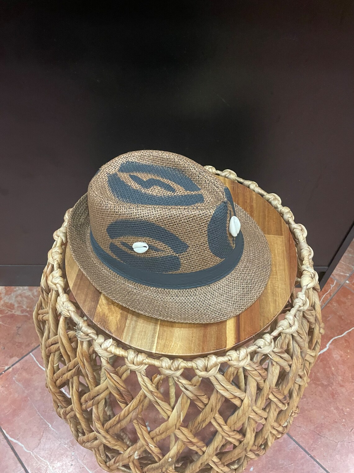 African Funk Hat, African Fedora Hat, Natural Fedora, Stingy Brim Hat ...