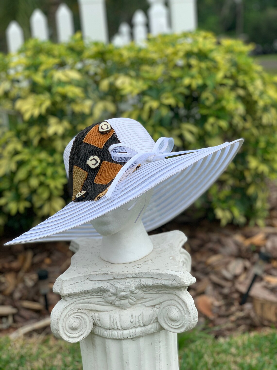 White Wide Brim Hat Women White Hat Kentucky Derby Hat Kuba - Etsy