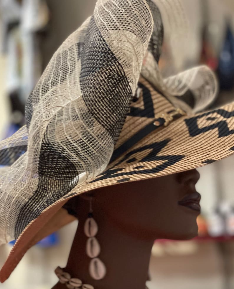 African Zulu Hat, Brown Wide Brim Zulu Hat, African Hat, Ethnic ...