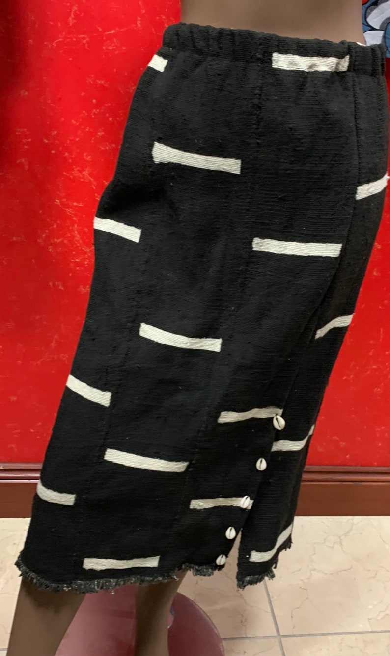 Mudcloth Skirt African Skirt Black and White Mudcloth Skirt | Etsy