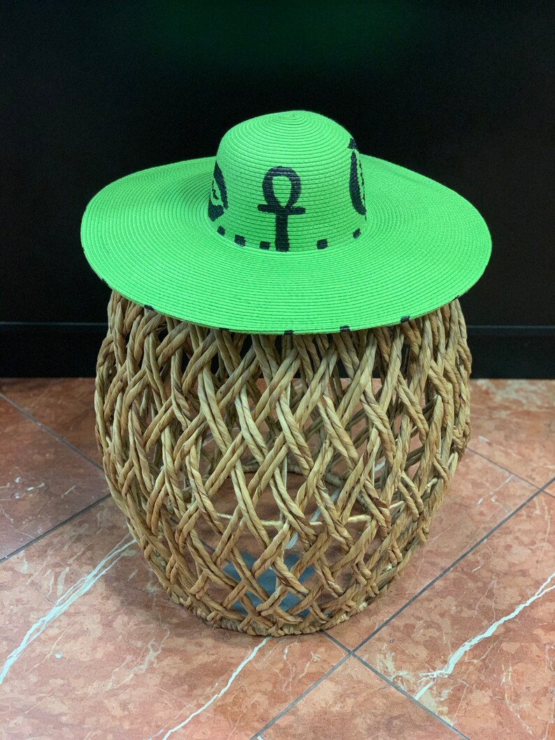 Large Brim Green Hat Unc Hat African Hat Beach Hat Sun | Etsy