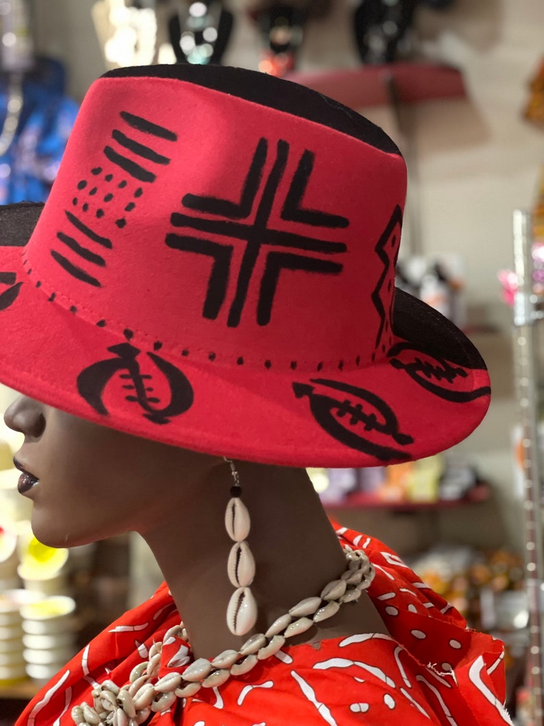 Christmas Fedora Gyname Fedora Red and Black Fedora - Etsy