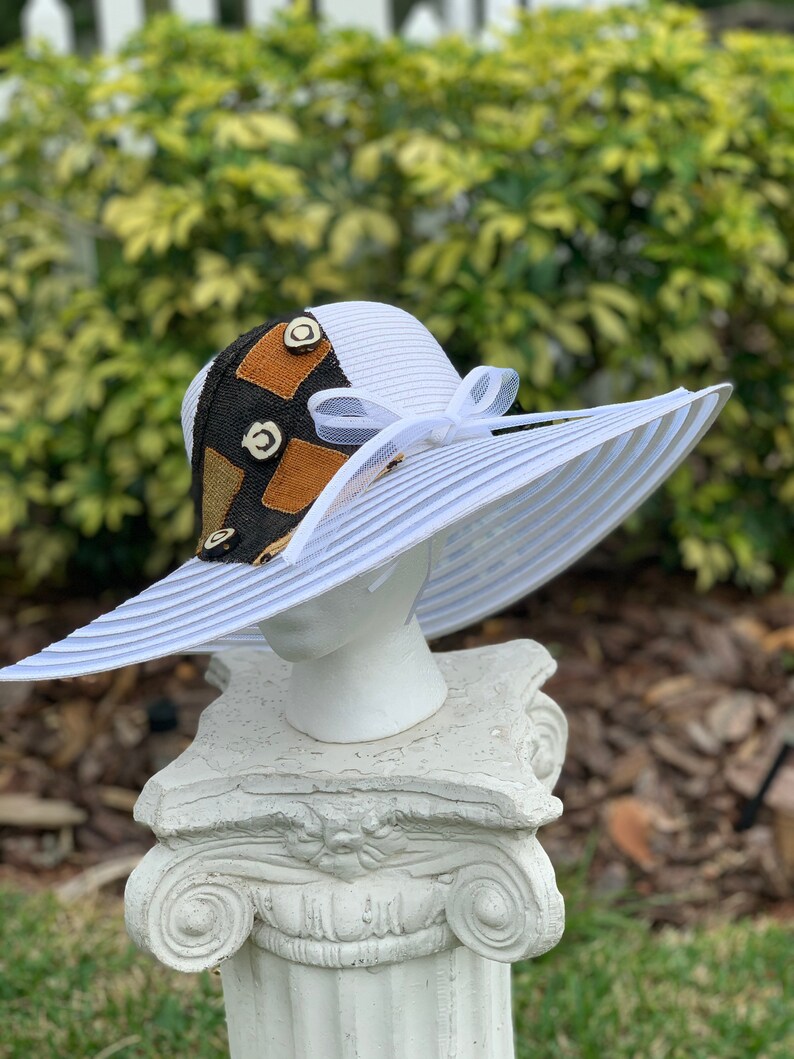 White Wide Brim Hat Women White Hat Kentucky Derby Hat Kuba - Etsy