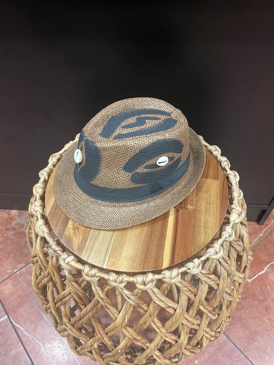 African Funk Hat, African Fedora Hat, Natural Fedora, Stingy Brim Hat ...