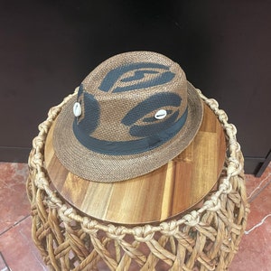 African Funk Hat, African Fedora Hat, Natural Fedora, Stingy Brim Hat ...