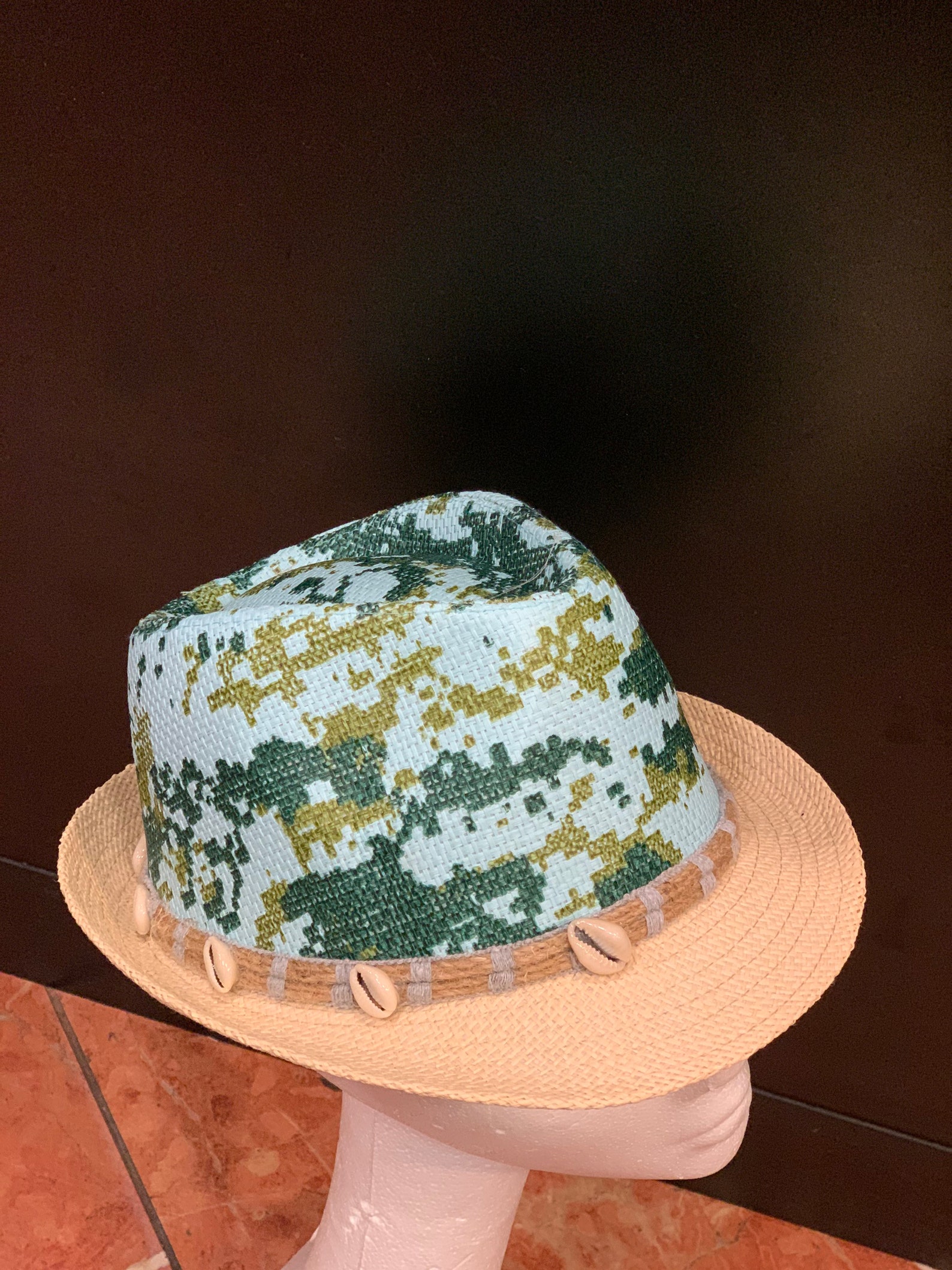 Camo Fedora Hat Women Fedora African Straw Hat Ethnic Hat - Etsy