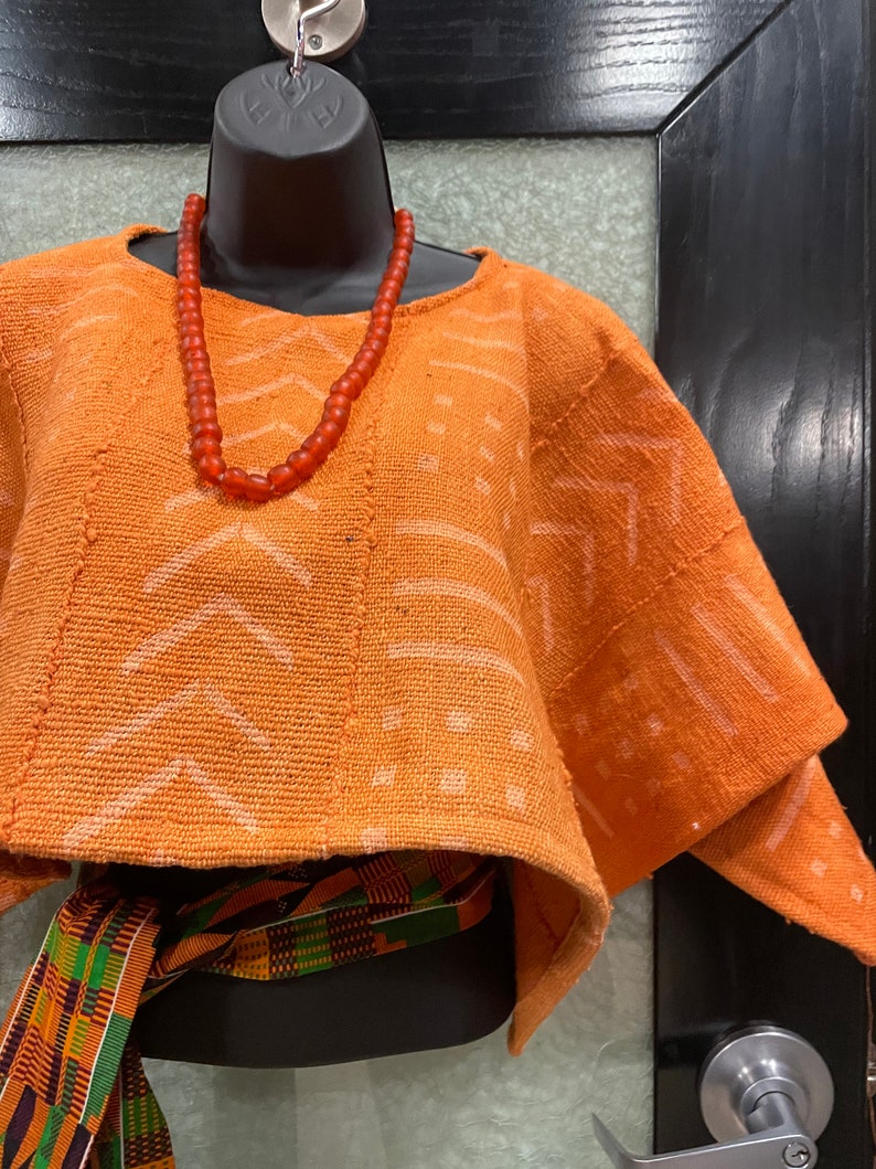 Orange Mudcloth Shrug, African Shrug, Ethnic Shrug - Etsy