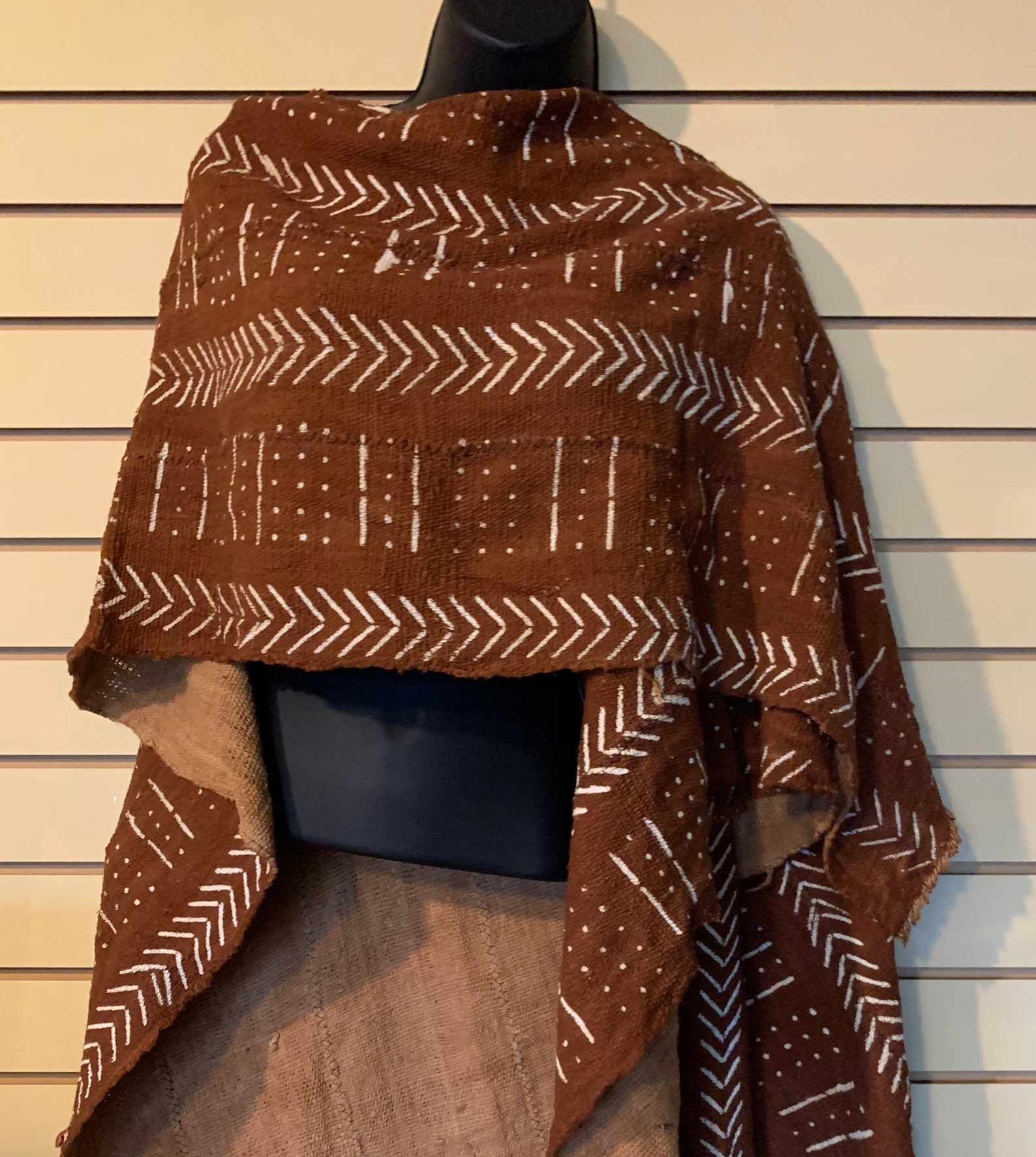 Brown Mudcloth Shawl African Shawl African Wrap Ethnic - Etsy