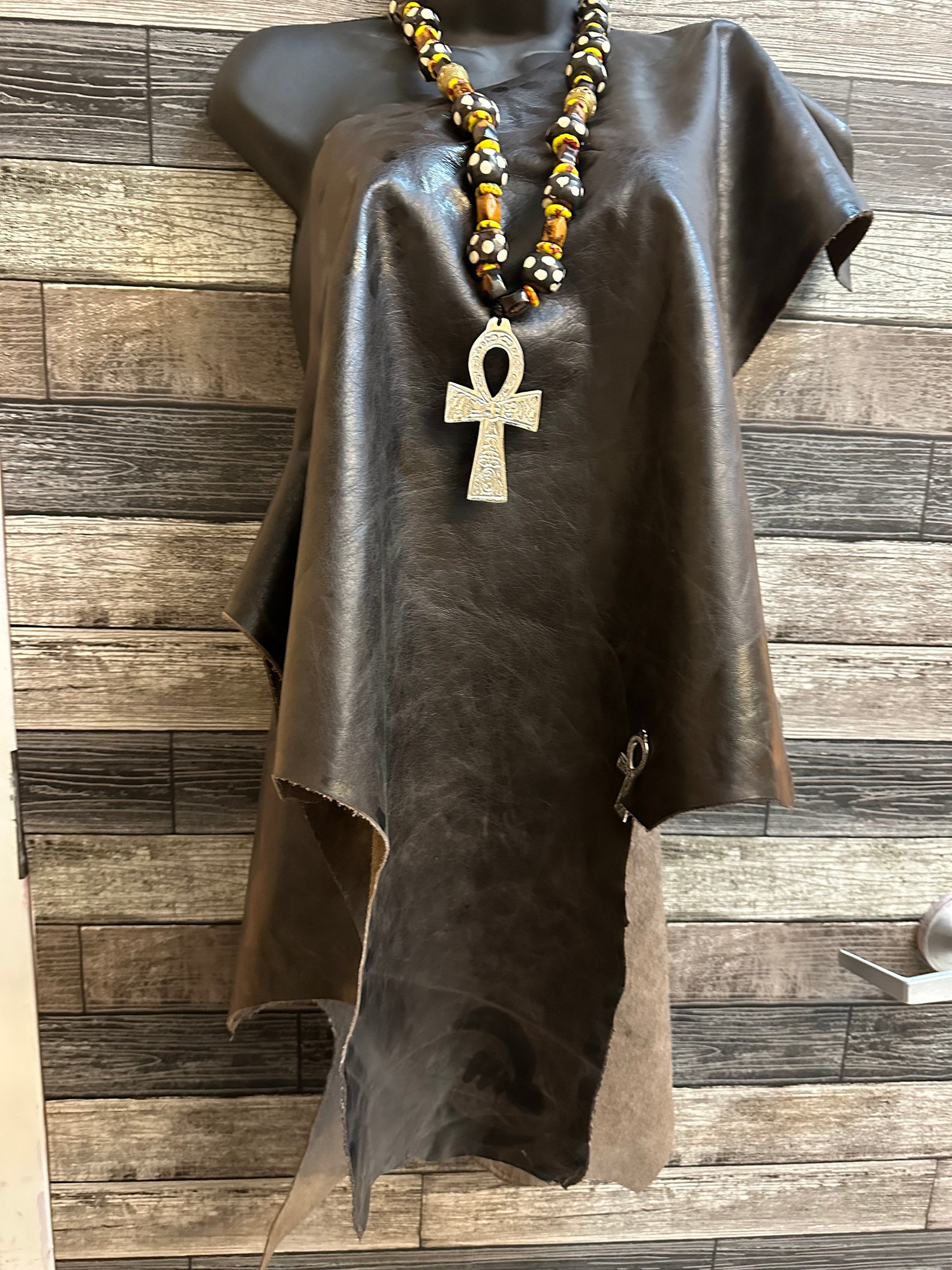 Red Leather Shrug, Res Leather Poncho, Res Leather Cape - Etsy