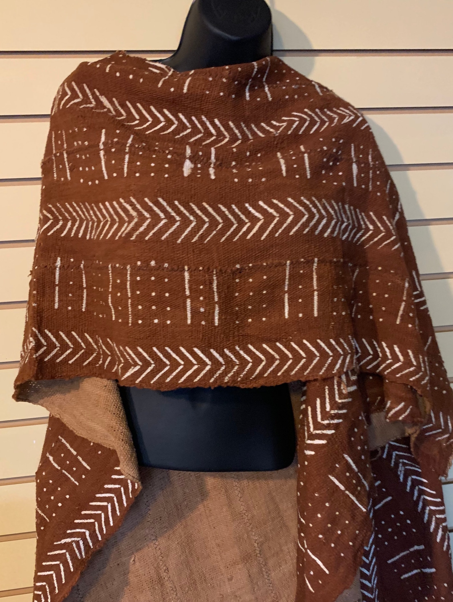 Brown Mudcloth Shawl African Shawl African Wrap Ethnic - Etsy