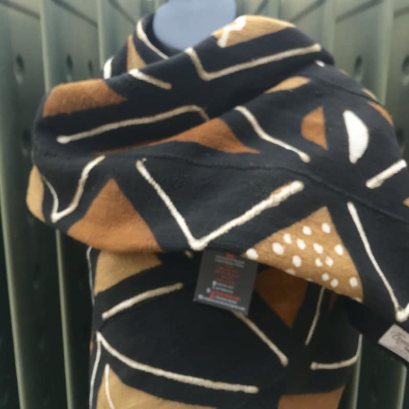 Mudcloth Black Scarf - Etsy UK