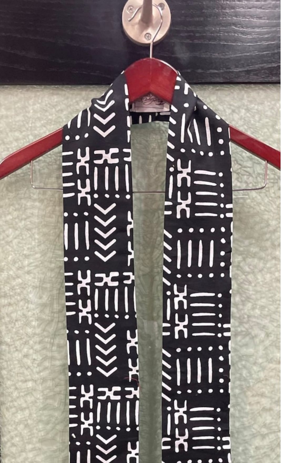 African Stole, Black and White Kente Stole , African Scarf, African ...
