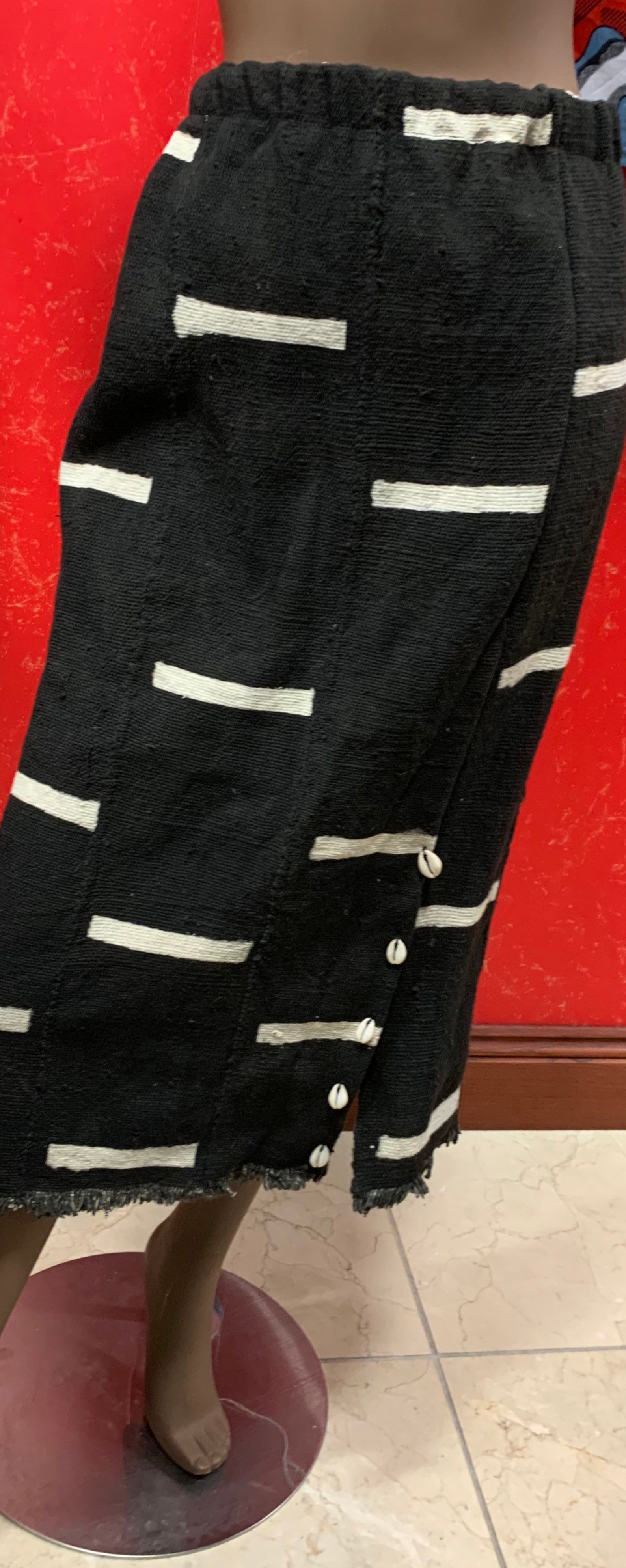 Mudcloth Skirt African Skirt Black and White Mudcloth Skirt | Etsy