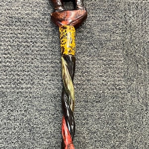 Hand Carved African Cane, Artful Cane , African Cane , Collectible ...