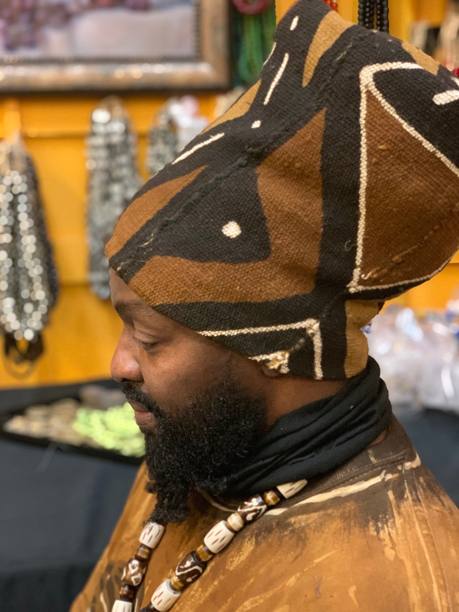 Dreadlocks Hat Locs Hat Mudcloth Locs Hat Bogolan Locs Hat | Etsy