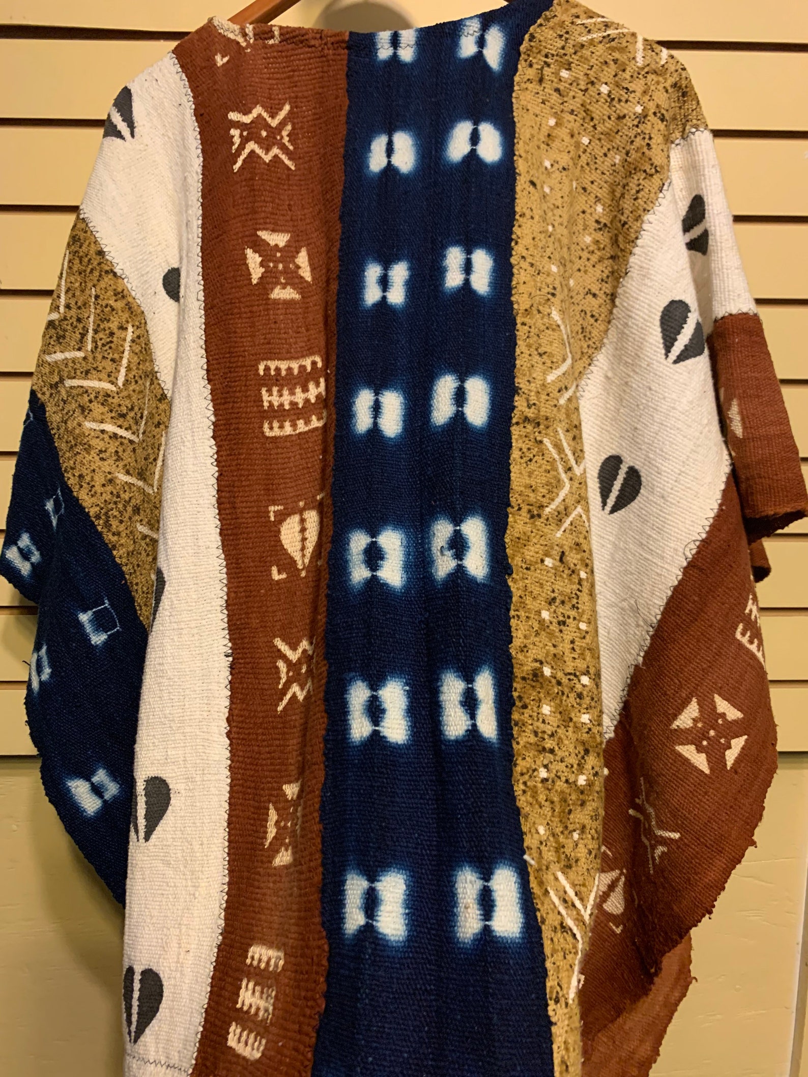 African Shawl, African Wrap, Mudcloth Shawl, Multicolor Mudcloth Shawl ...