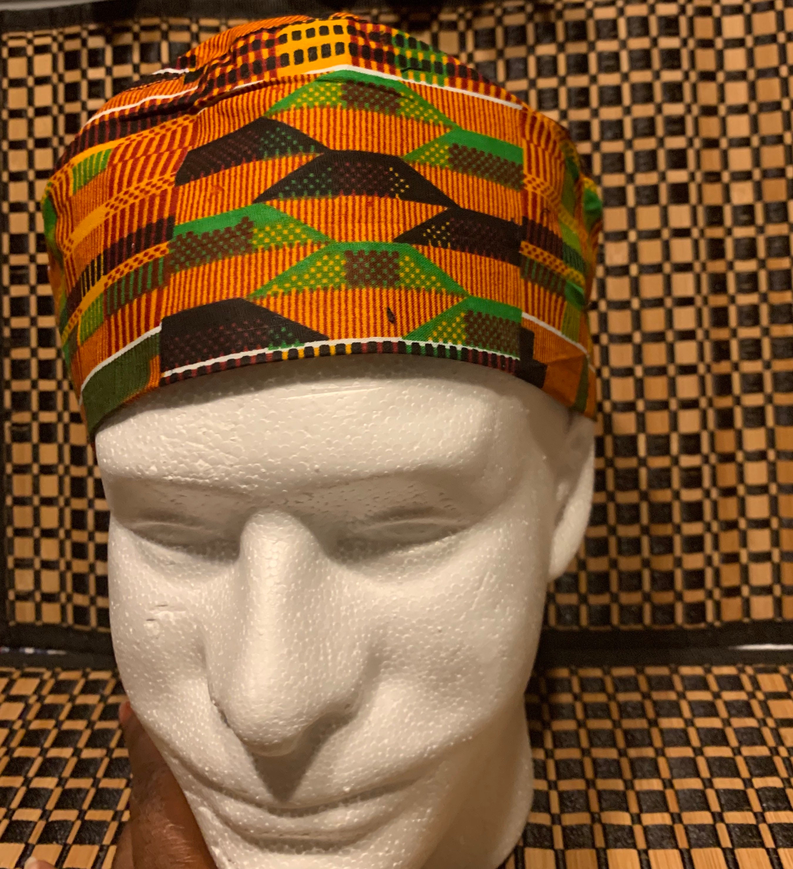African Hat, African Kufi, Kente Cloth Kufi, African Unisex Hat ...