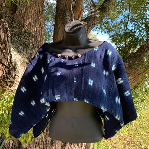 Indigo Shrug Indigo Poncho Indigo Shawl African Poncho - Etsy