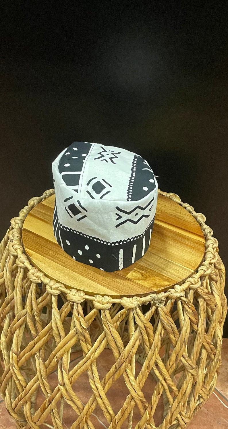 Black and White Kufi African Beret Tam Black and White - Etsy