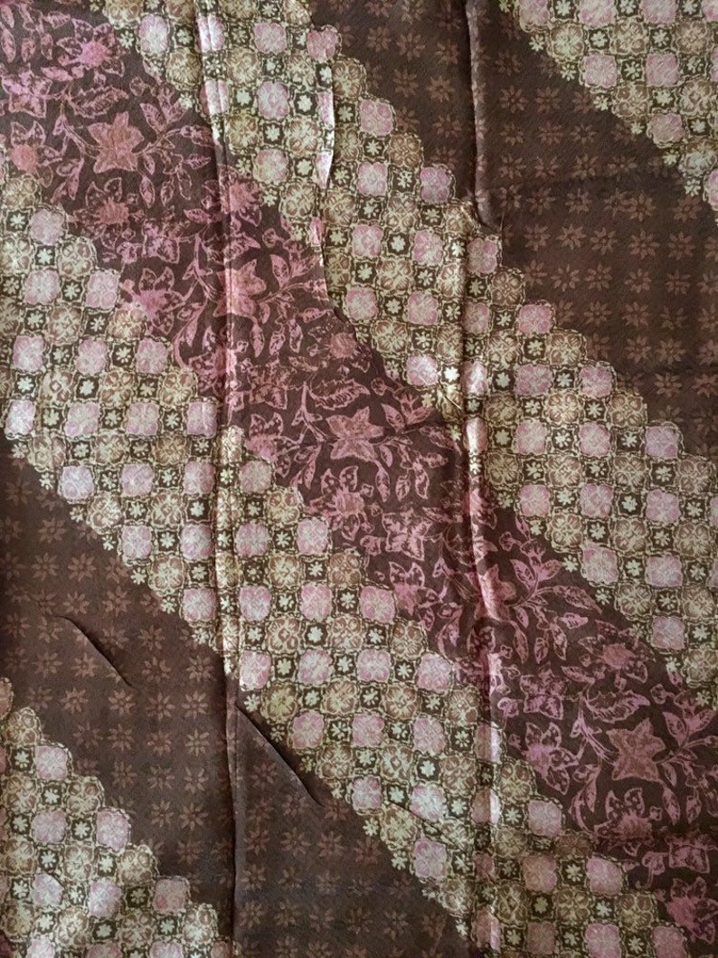 Floral Viscose Batik -gold-dressmaking Fabric-viscose Cloth-indonesian ...