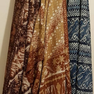 Batik Natural Dye Cotton Scarf - Handprinted -handblock Printed ...