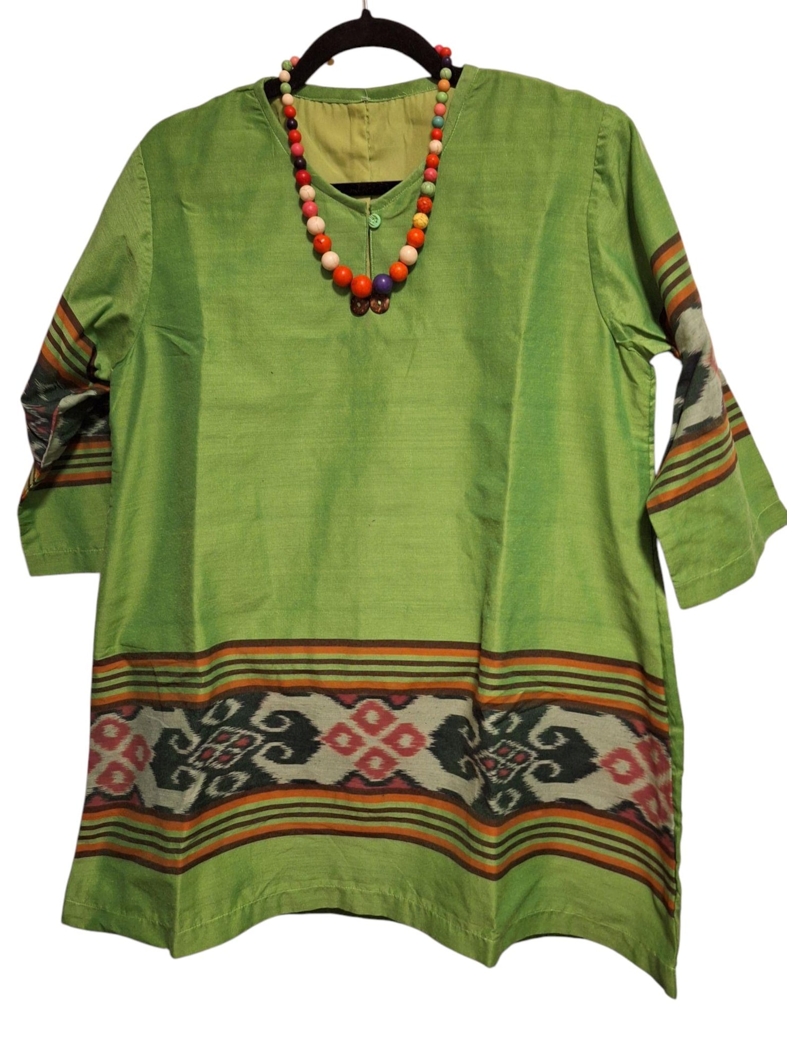 Ria Tunic-ikat Tunic-rainbow Colours-handwoven Clothing -indonesian ...