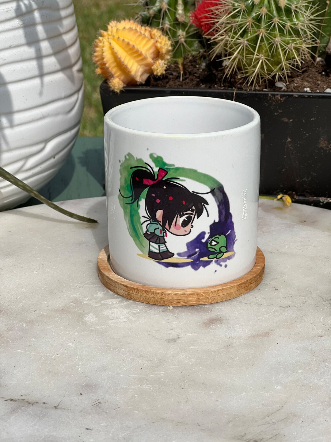 Vanellope and Sour wreck-it Ralph Succulent Pot, Disney Princesses ...