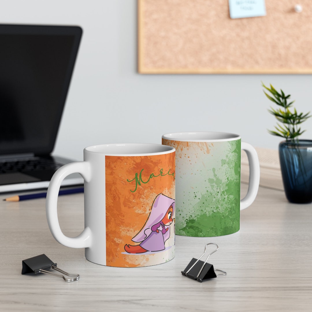 Maid Marian and Robin Hood Cute Ceramic Mug 11oz, Marian and Robin Hood ...