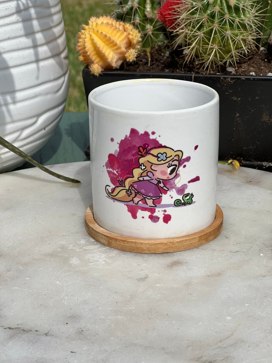 Rapunzel and Pascal (tangled) Succulent Pot, Disney Princesses ...