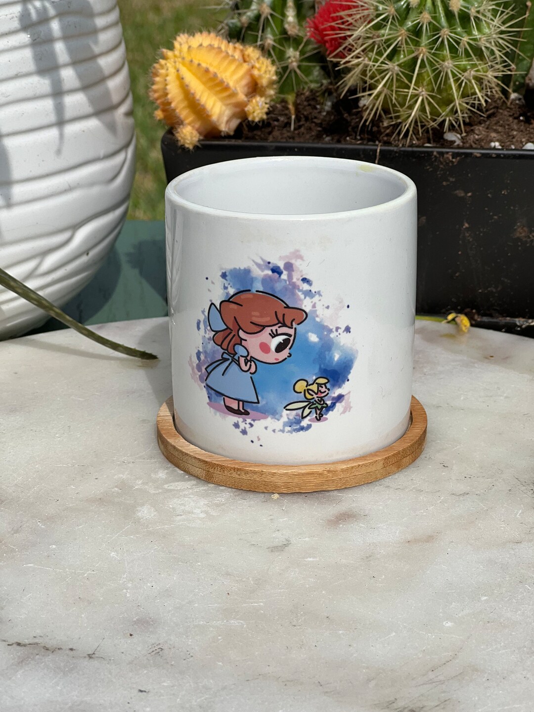 Wendy Darling and Tinkerbell (peter Pan) Succulent Pot, Disney ...